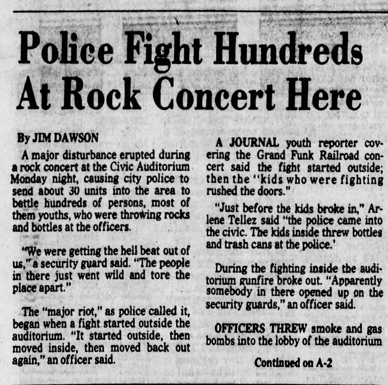 The Grand Funk Railroad Riot of 1975 – Better Burque