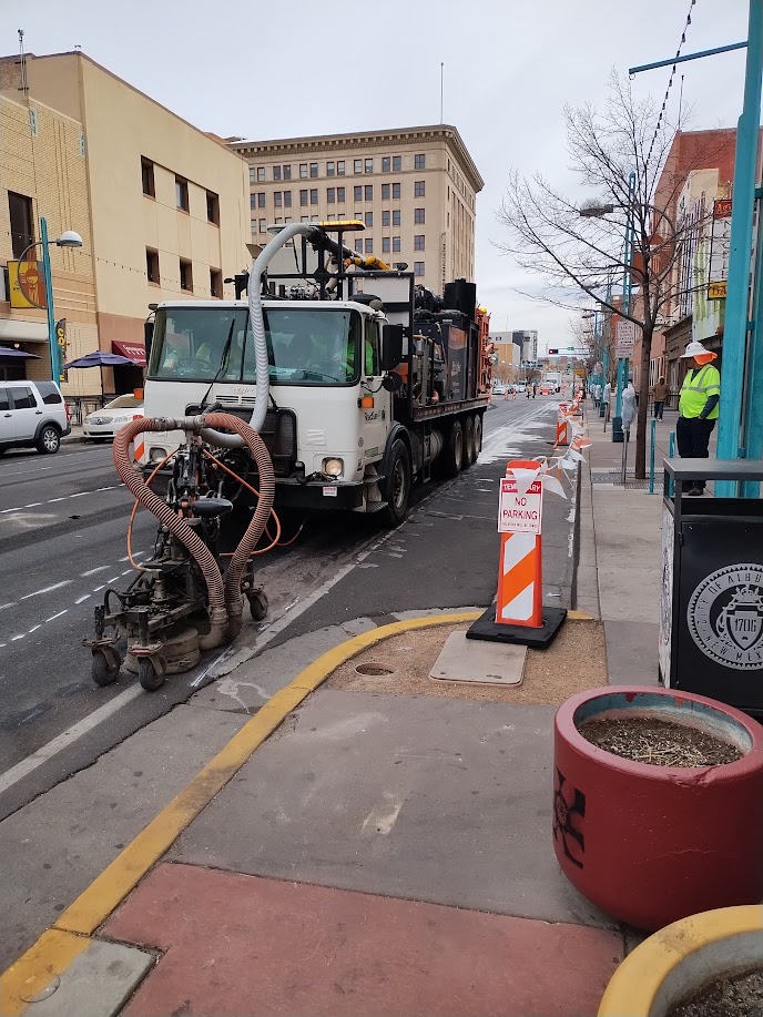 Striping Work on Central Avenue – Better Burque
